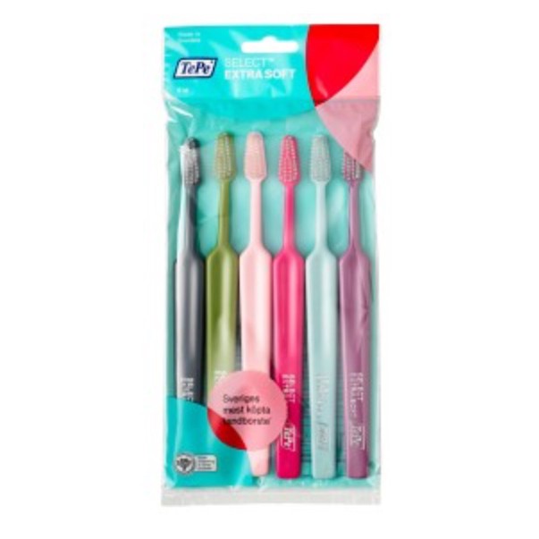 แปรงสีฟันผู้ใหญ่เทเป้ รุ่นTePe Select Extra Soft แพค 6 อัน ผลิตจาก ...