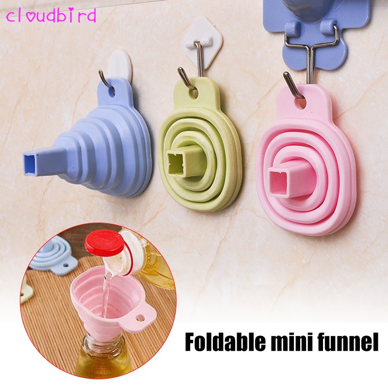 ★♈★ Silicone Square Funnel Telescopic Refueling Funnel Household Wine ...