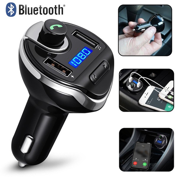 Bluetooth Car Kit FM Transmitter Wireless Radio Hands-free Adapter USB ...