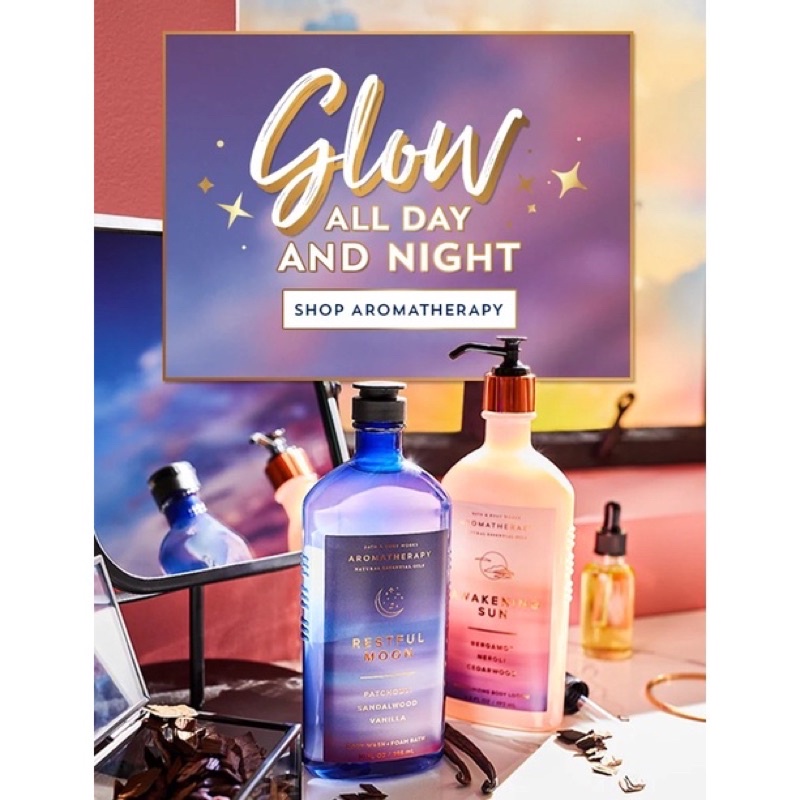 Bath and body works aromatherapy awakening sun and restful moon lotion ...