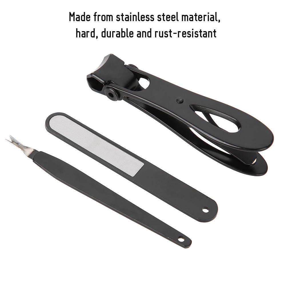 Finger Cutter Steel File in Stainless Set Pedicure 3 Nail Tool 1 Toe ...