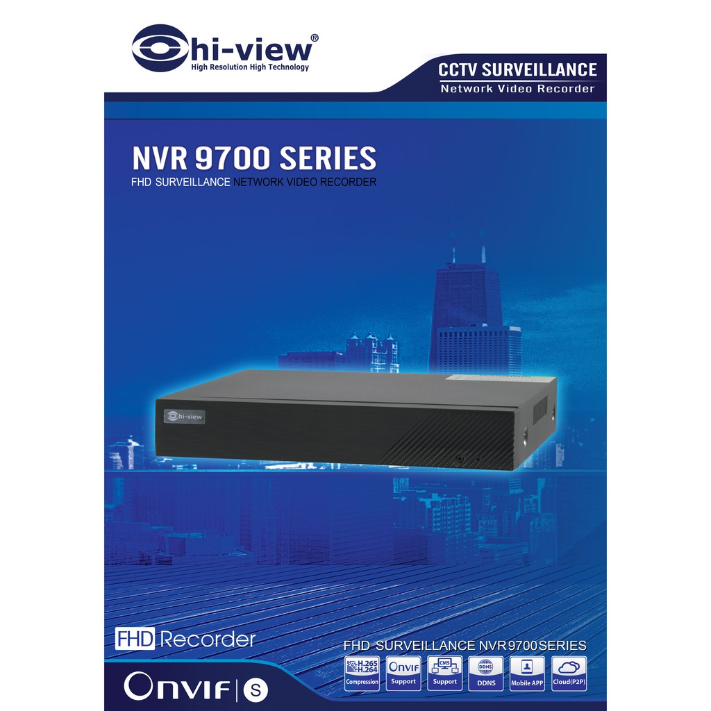 Hi-view Bullet IP Camera 2MP รุ่น HP-97B203PE (8ตัว) NVR 8Ch รุ่น HP ...