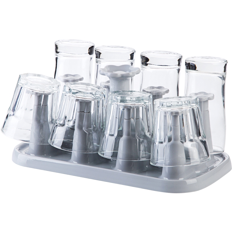 Jenis Bunga Cawan Teh Plastik Rak Simpanan dengan Dulang Pemegang Cawan ...