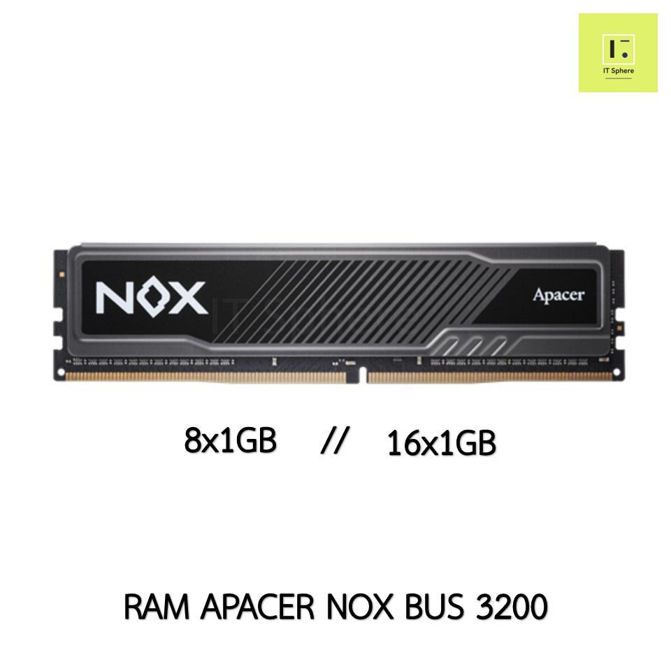 แรม 81GB แรม 161GB BUS 3200 (RAM PC Apacer NOX DDR4 (16x1) GB BUS 3200 ...