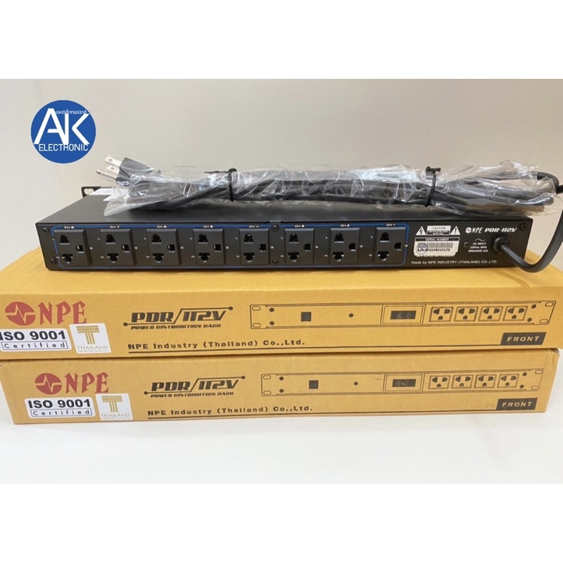 ปลั๊กติดแร็ค ปลั๊กพ่วงติดแร็ค NPE PDR112V ขนาด 1U Breaker outlet npe ปลั๊กแร็ค ปลั๊กพ่วง ...
