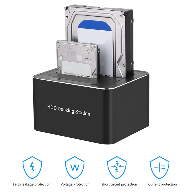 แท่นชาร์จ Usb 3.0 เป็น SATA Dual Slot External HDD SATA Dual HDD Dock ...