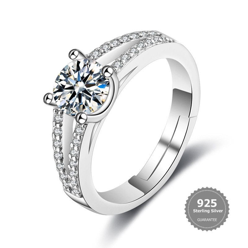 แหวนเงิน เกรด S925 ฝังเพทาย AAA หรูหรา แฟชั่นคู่รัก - ajewelry.th - ThaiPick