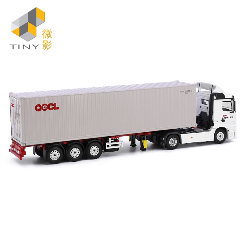 Tiny 164 Benz Antos Container Lorry OOCL Truck NO.121 Simulation Model ...