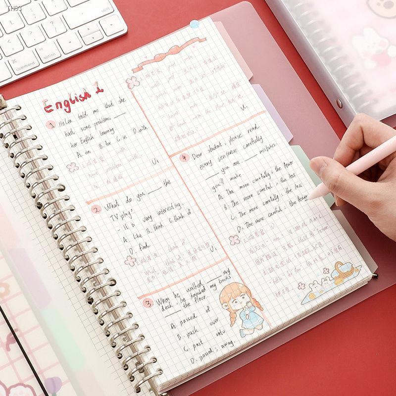 #cod ℡b5 detachable loose-leaf notebook shell college students lattice ...