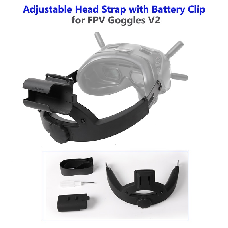 DJI FPV Adjustable Head Strap with Battery Clip Relieve Face Pressure ...