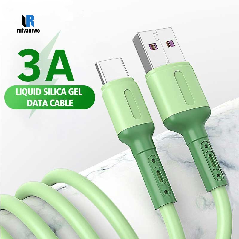 RY 3A Micro USBType C Cable for Huawei IPhone Android Liquid Soft ...