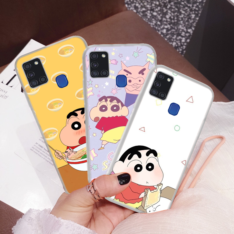เคสใส แบบนิ่ม ลายการ์ตูนชินจัง 92C สำหรับ Samsung A01 EU A10 A10S A11 ...