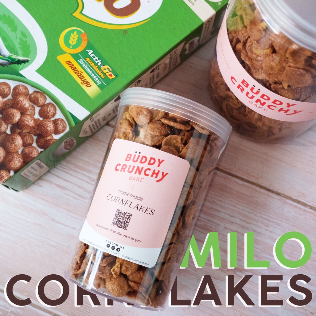 คอร์นเฟลคกรสไมโล Cornflakes Milo crunchy choco ball flavor | Shopee ...