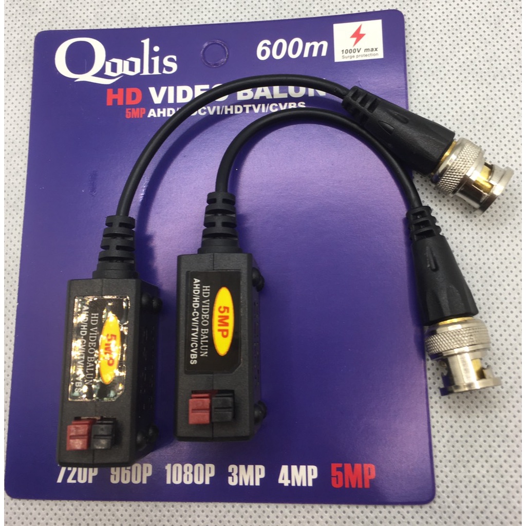 บาลัน 5ล้าน ราคาถูกBalun Qoolis รุ่น 5MP AHDCVITVICVBS 150-300M. Single ...