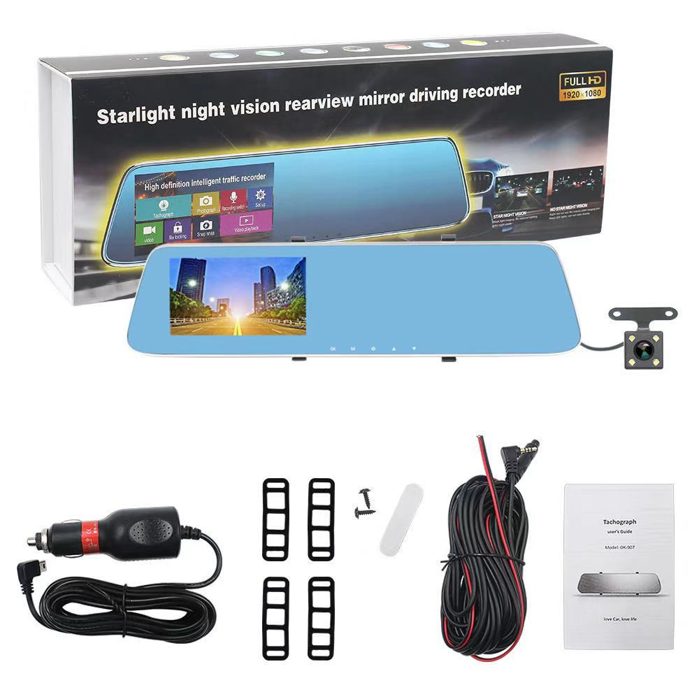 ⚡907T มี 2กล้องหน้า/หลัง จอทัชสกรีน กล้องติดรถยนต์ รองรับการใช้งานพวง ...