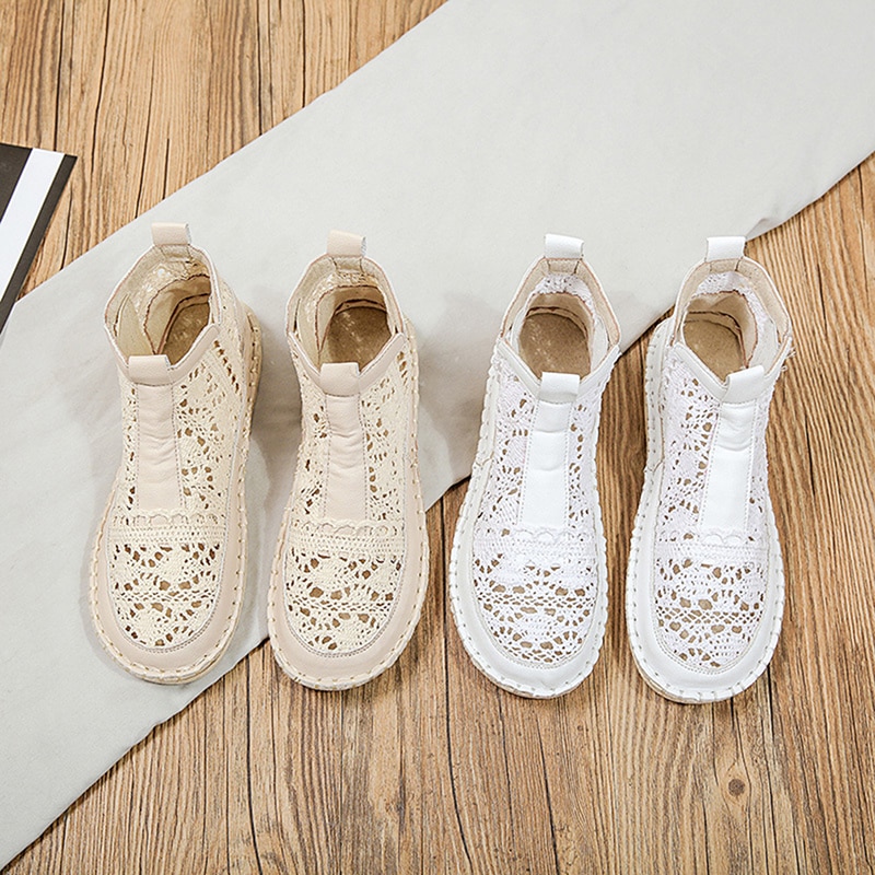 Women's Breathable Mesh Summer Shoes Lace Walking Shallow New Solid Non ...