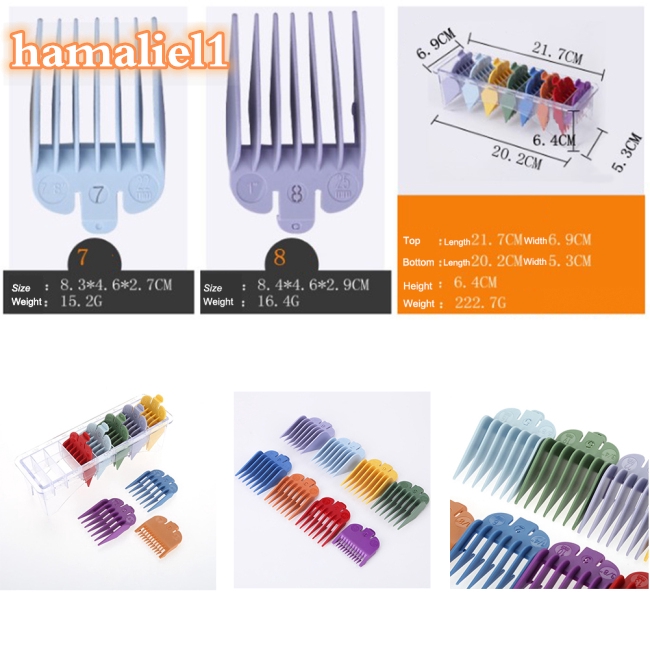 8 Pcs 8 Sizes Hair Clipper Guide Comb Set Haircut Barber Accessories ...