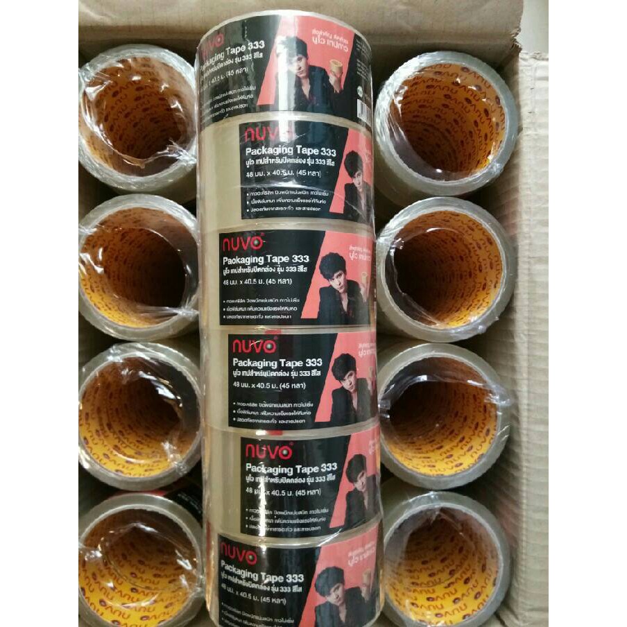 เทปกาว เทปปิดกล่อง OPP เทป [ยี่ห้อ NUVO] ยกลัง - enjoyoffices - ThaiPick