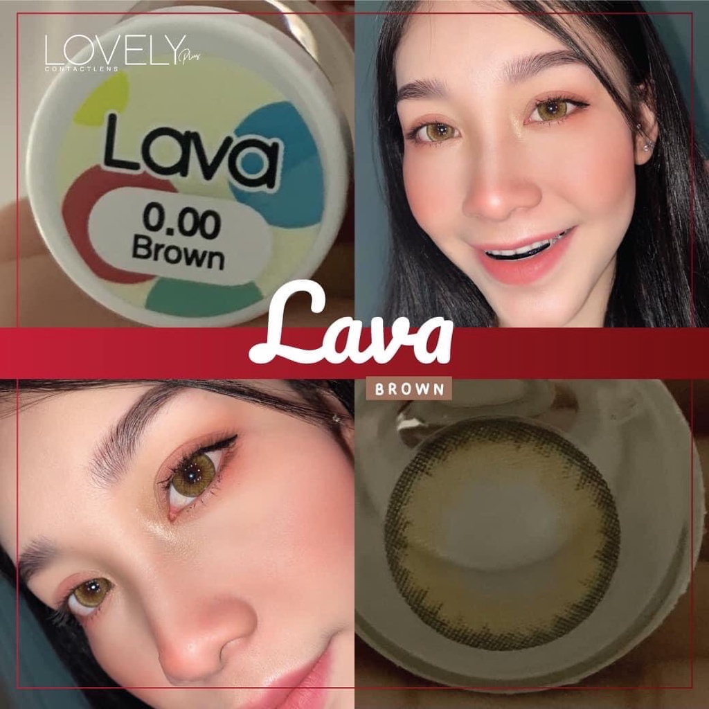 คอนแทคเลนส์Lava Brown (Lovelylens) Dia : 14.5 เลนส์กรองแสง กัน UV | Shopee Thailand