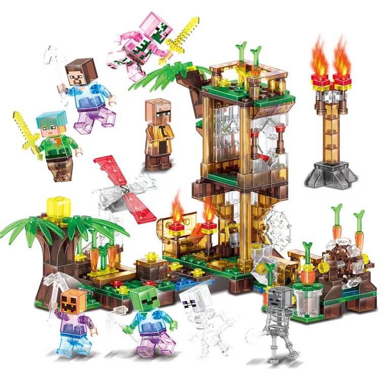 minecraft/ Lego Minecraft Building Blocks ของเล่นประกอบตุ๊กตาตุ๊กตาคน ...