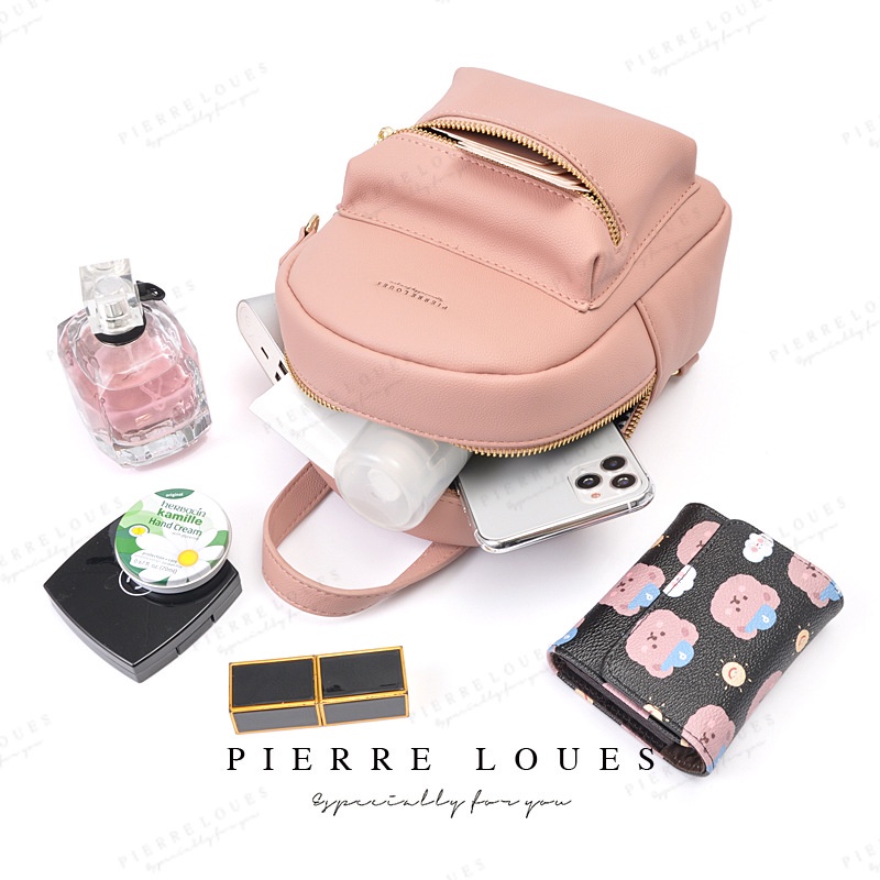 Pierre Loues ใหม่ กระเป๋าเป้สะพายหลัง กระเป๋านักเรียน แฟชั่นสไตล์เกาหลี ...