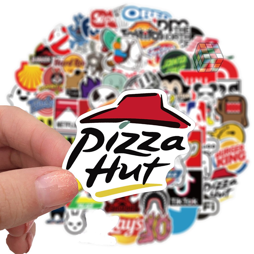 10/50/100PCS Cool Fashion Brand Logo Stickers Aesthetic Skateboard ...