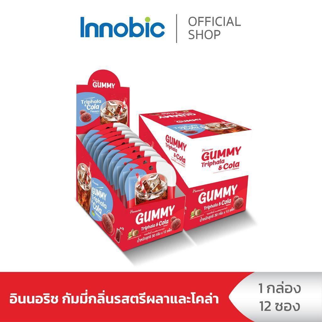 กัมมี่กลิ่นรสตรีผลาและโคล่า (กล่อง 12 ซอง) Gummy Triphala Cola Flavours ...