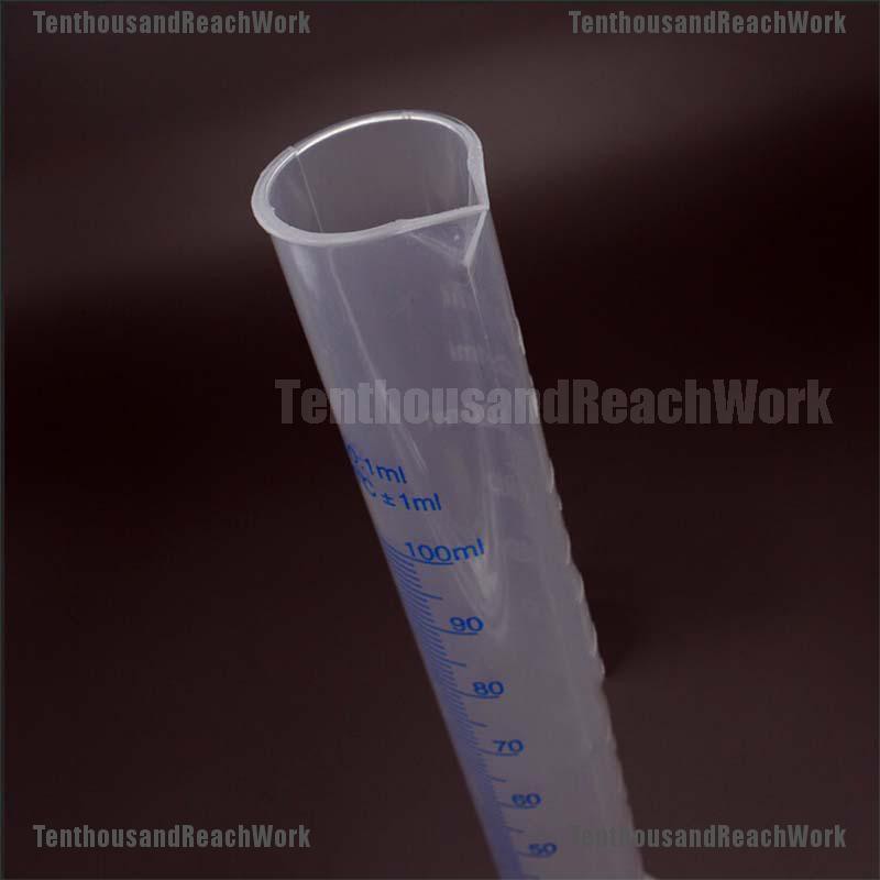 TReachWork Plastic Measuring Cylinder Laboratory Test Graduated Trial ...
