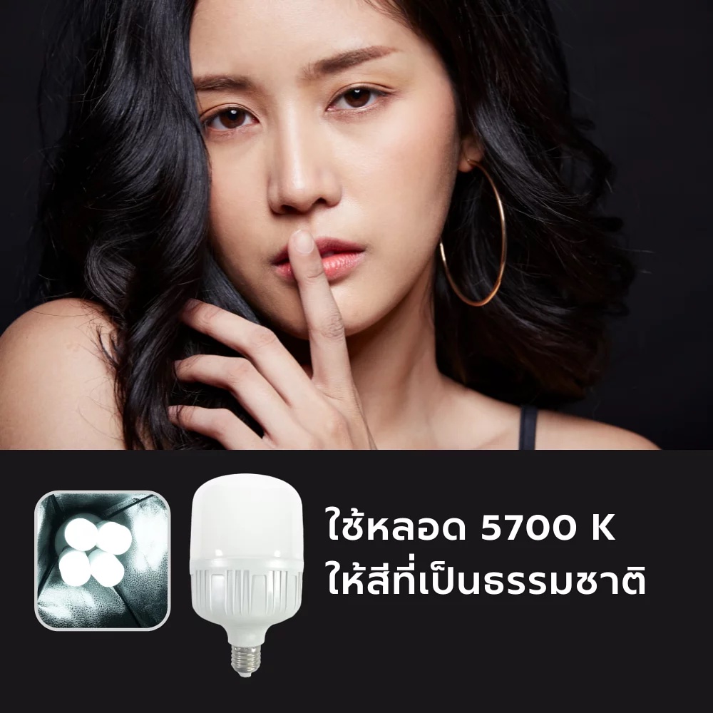 ไฟสตูดิโอ Softbox ขนาด 50x70 4 หัว 24w และขาตั้งไฟ 2 ม. Softbox Zeta Light box Kit 50x70 1P 4 ...