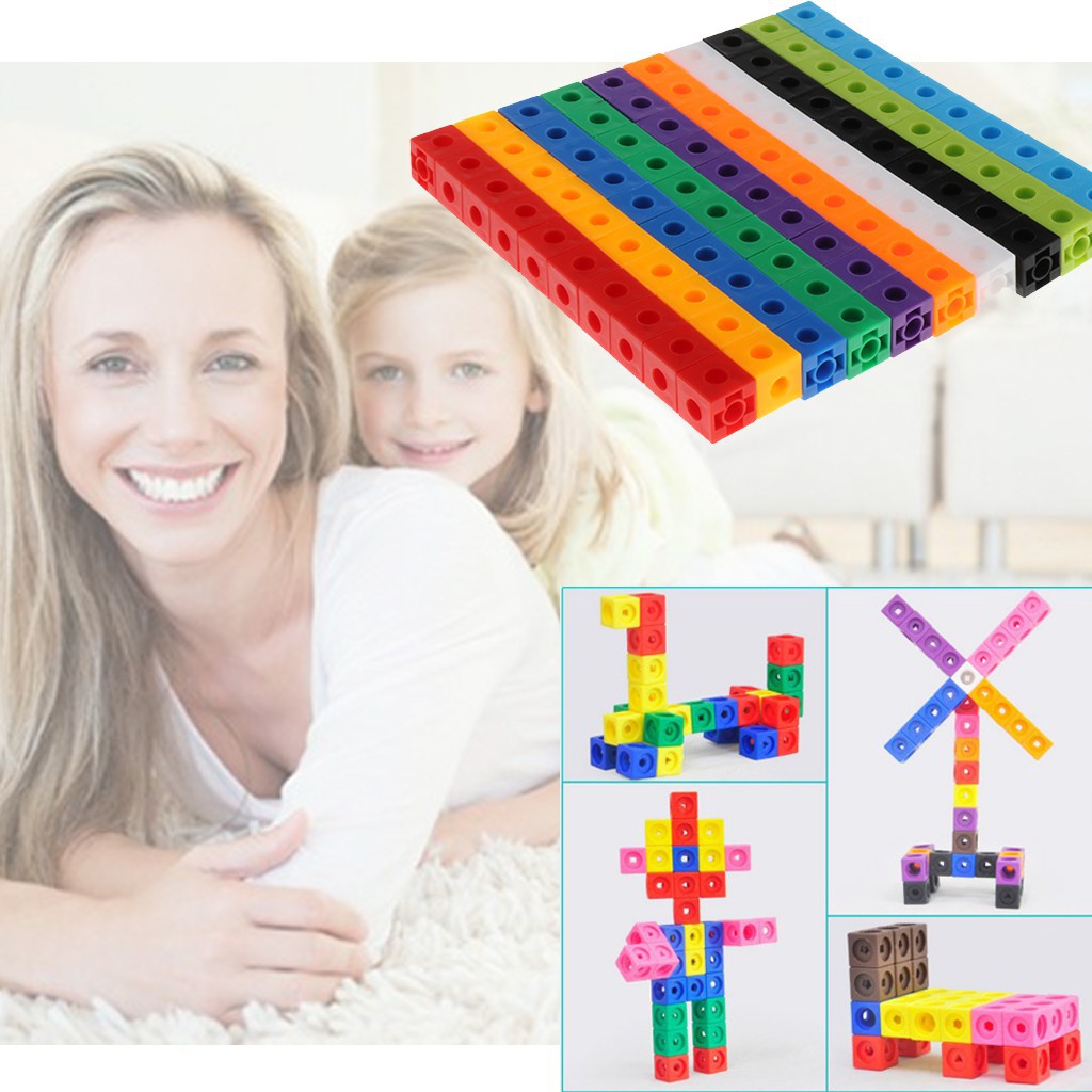 【COD+READY STOCK】100Pcs 10 colors Multilink Linking Cubes/ Math ...