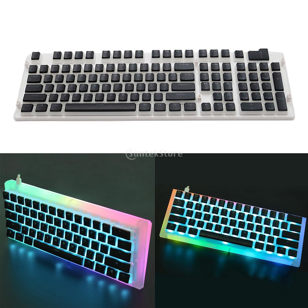 108 Keys Keycaps Double Shot PBT Pudding Keycap Set DIY for Cherry MX ...