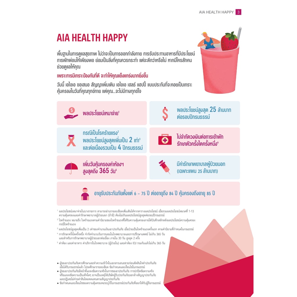AIA Insurance ประกันสุขภาพแบบเหมาจ่าย คุ้มครองเสียชีวิตทุกกรณี (บริษัท ...