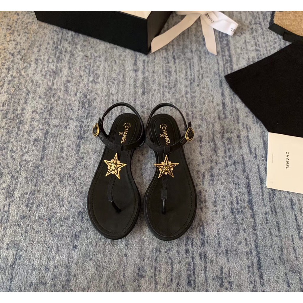 ♨ CHANEL summer seris pearl double C slipper Casual sandal flip ...