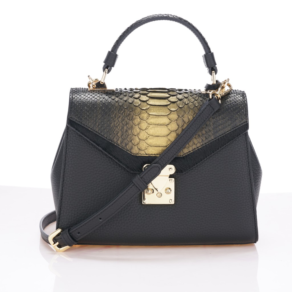Xotique Milin Bag Black Gold หนัง Python - xotique - ThaiPick