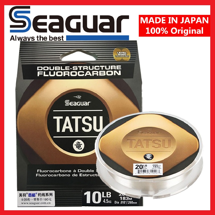 Seaguar Tatsu Fluorocarbon Line สายไนล่อนสําหรับตกปลา 183 ม . / 200 Yds ...