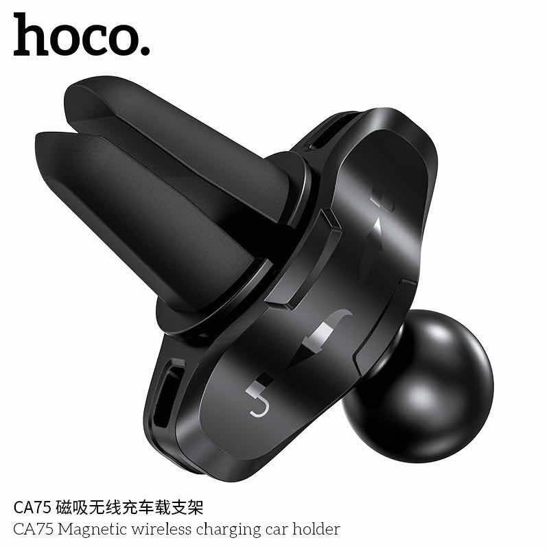 Hoco CA75 ที่ตั้งมือถือในรถยนต์ชาร์จไร้สาย ติดคอนโซลและช่อแอร์ได้ ของแท้ - powersmile.official ...