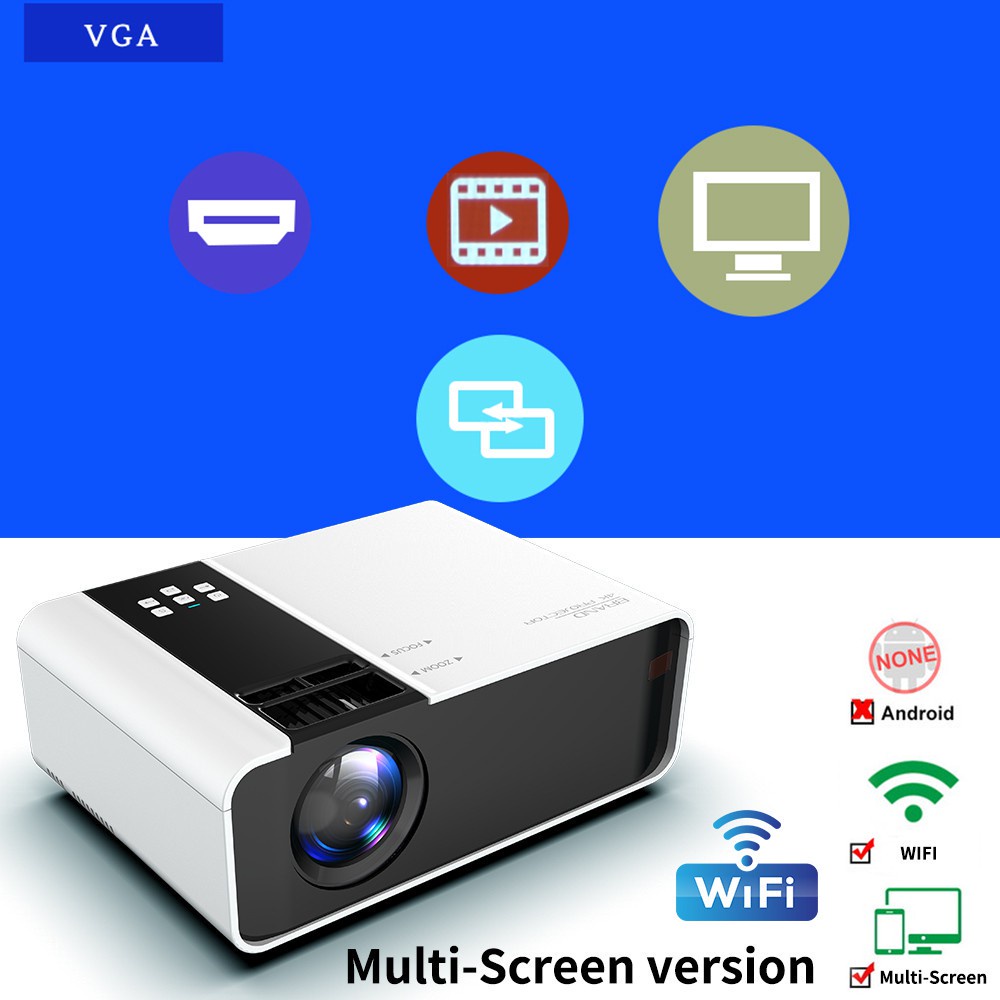 มินิ โปรเจคเตอร์ G86 HD Mini Projector LEDVideo Home Cinema 3D รองรับ ...
