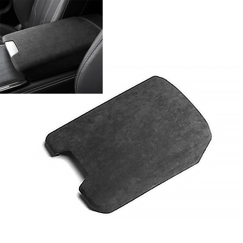 Suede Sude Car Central Control Armrest Box Cover Storage Box Panel ...