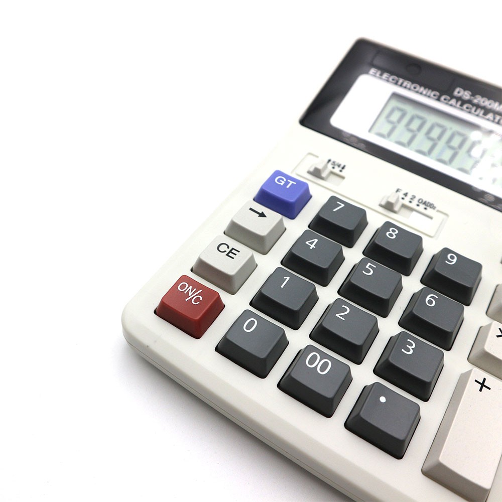 Calculator เครื่องคิดเลข B1086 สีขาว เครื่องคิดเลขตั้งโต๊ะ ใช้ถ่านและ ...