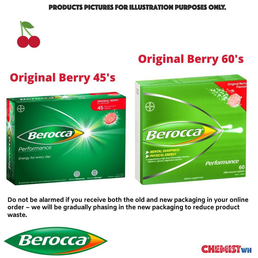 BEROCCA Performance Orange Original Berry Raspberry Blackcurrant Mango ...