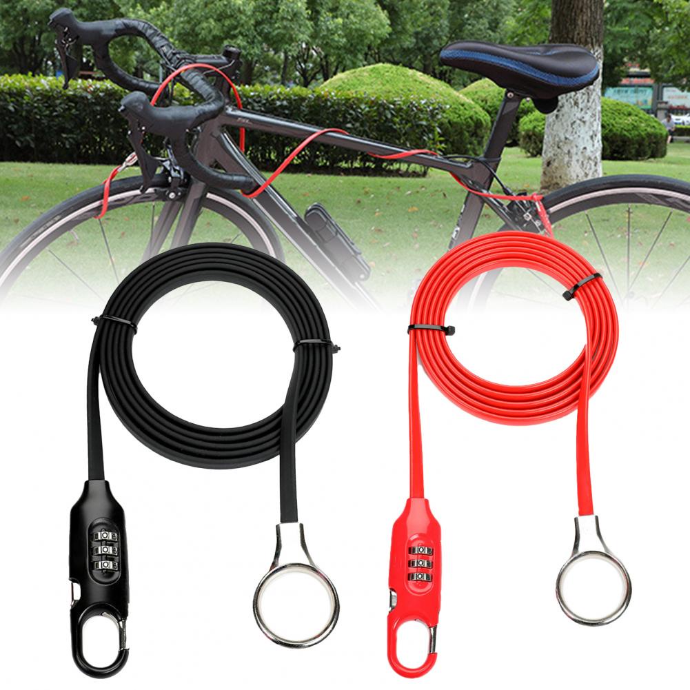 Bike Cable Lock Anti-Scratch Excellent Ductility Extra Long Bicycle ...