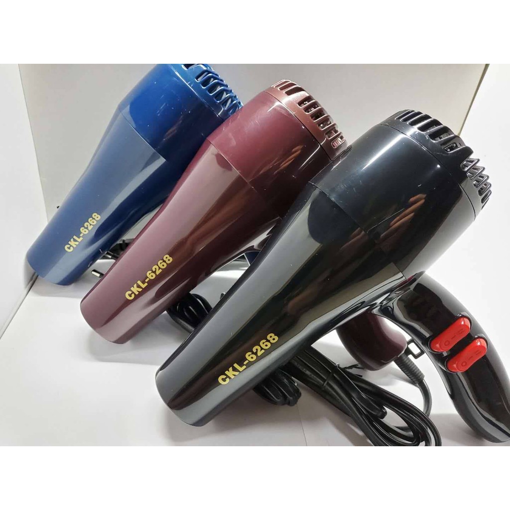 ไดร์เป่าผม CKL-6268 1200W มี ให้เลือก 3 สีสามารถปรับความร้อน และปรับแรงลมได้ ของแท้ 100% มี มอก. ...