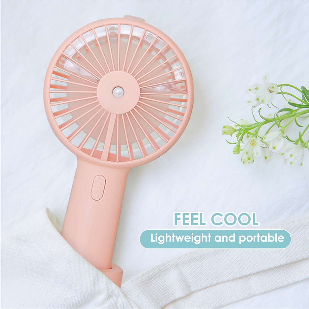 Battery Portable Water Spray Mist Fan Electric USB Rechargeable ...