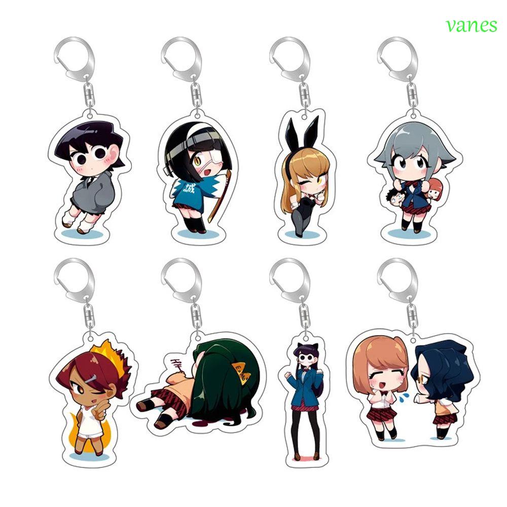 VANES1 Jewelry Komi Can't Communicate Anime Figures Keychain Pendant ...