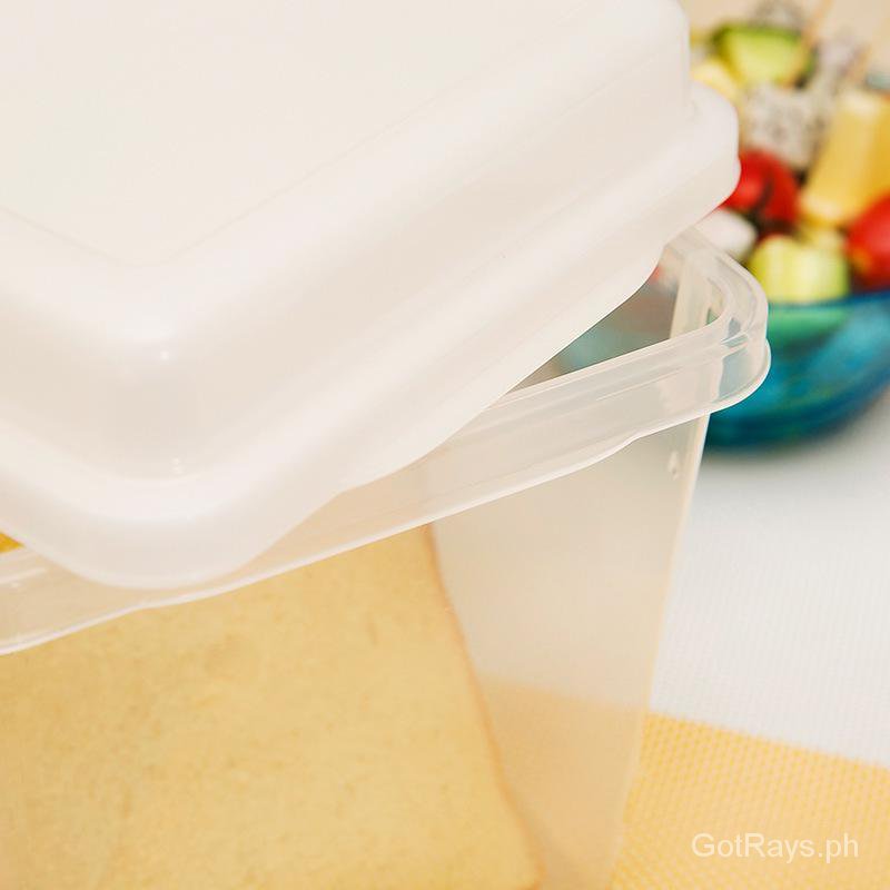 Japan Imported Bread Box Storage Box Kitchen Plastic Flour Bucket Toast ...