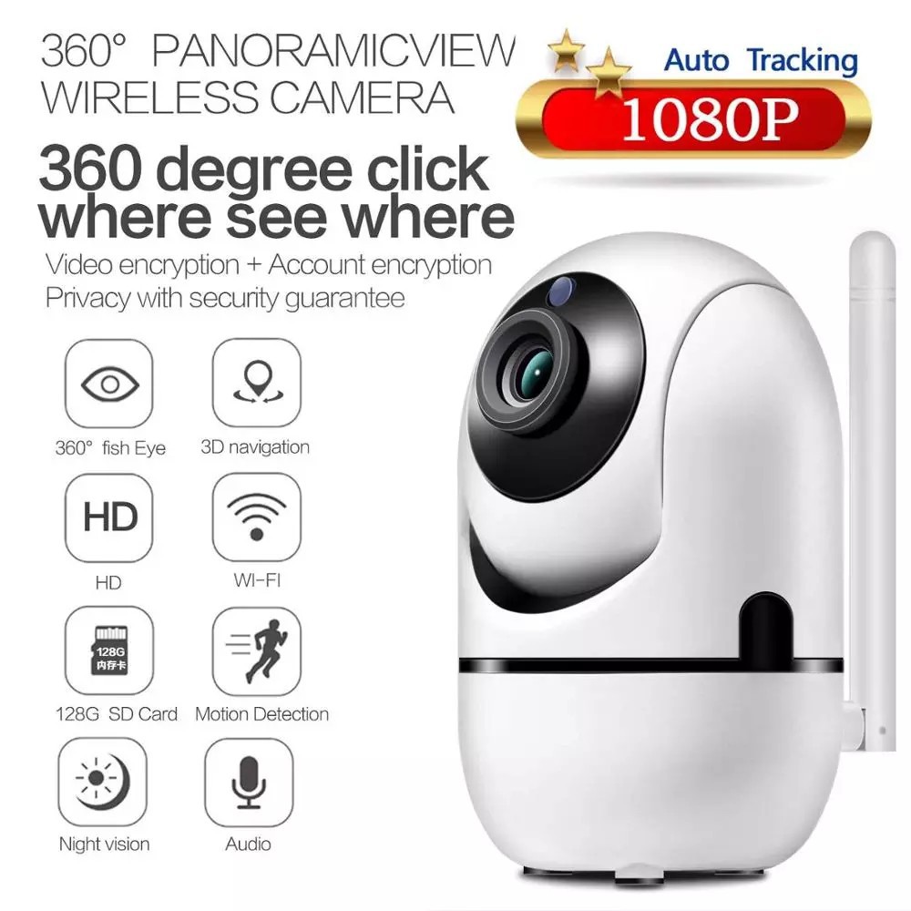 กล้องวงจรปิดไร้สาย Ip Camera Wifi ความละเอียด Full Hd 1080p Indoor