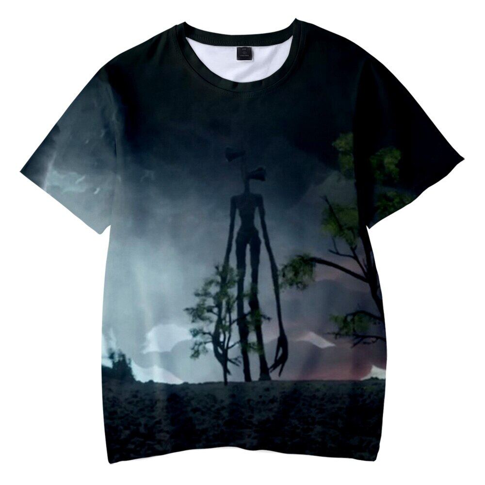 ไซเรนหัว3D เสื้อยืดพิมพ์ลาย SCP เกมสยองขวัญ Streetwear ผู้ชายแฟชั่น ...