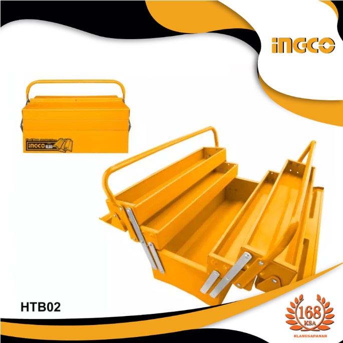INGCO HTB02 กล่องเครื่องมือช่าง 3 ชั้น ขนาด 20 นิ้ว สีเหลือง รุ่น HTB02 ...