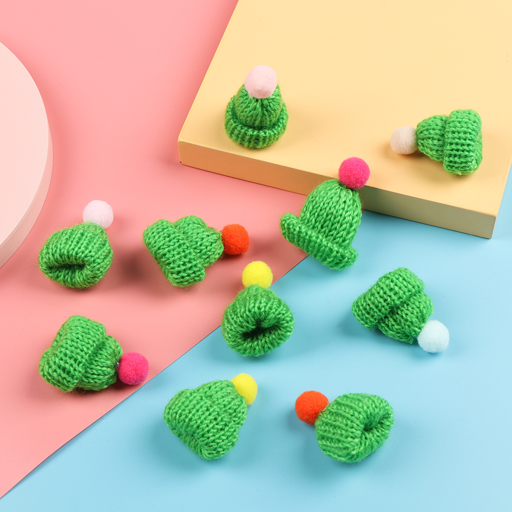 LANFY???? 10pcs 18 Colors Creative Hats Mini Doll Headwear Knitted ...