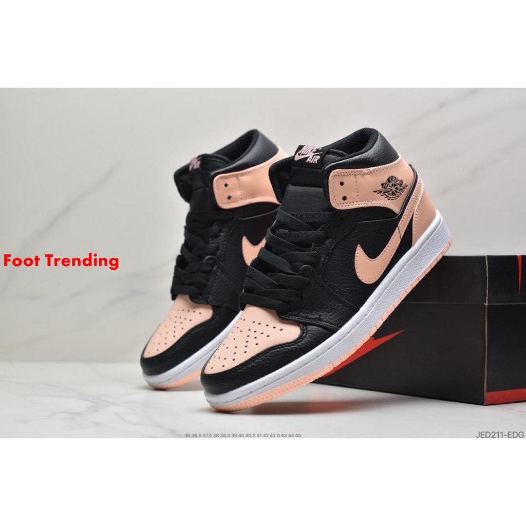 NIKE Air Jordan 1 Retro Mid"White/Black/Purple" AJ1 middle cut classic ...